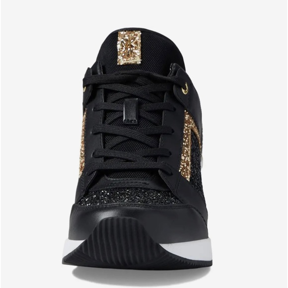 Michael Kors | Shoes | Michael Kors Georgie Trainer Black Snickers ...